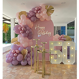 Purpple And pink Lavender Balloon Garland Kit Arch Dusty Light Pastel Voilet for Birthday Baby&Bridal Shower Wedding Engagement Bachelorette Anniversary Taro Paste Dusky