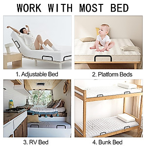 KOXHERO Mattress Retainer Bar Bracket Holder 4Pcs Keeping Mattress from Sliding for Foot of Platform Beds,Adjustable Beds,Rv Mattress,Mattress Slide Stopper Mattress Gripper