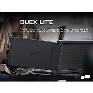 Duex Mobile Pixels Lite Portable Monitor for Laptops 12.5" Full HD IPS Screen,USB C Ultra Portable Laptop Dual Monitor, Plug and Play,Any Laptops Compatible (Grey)