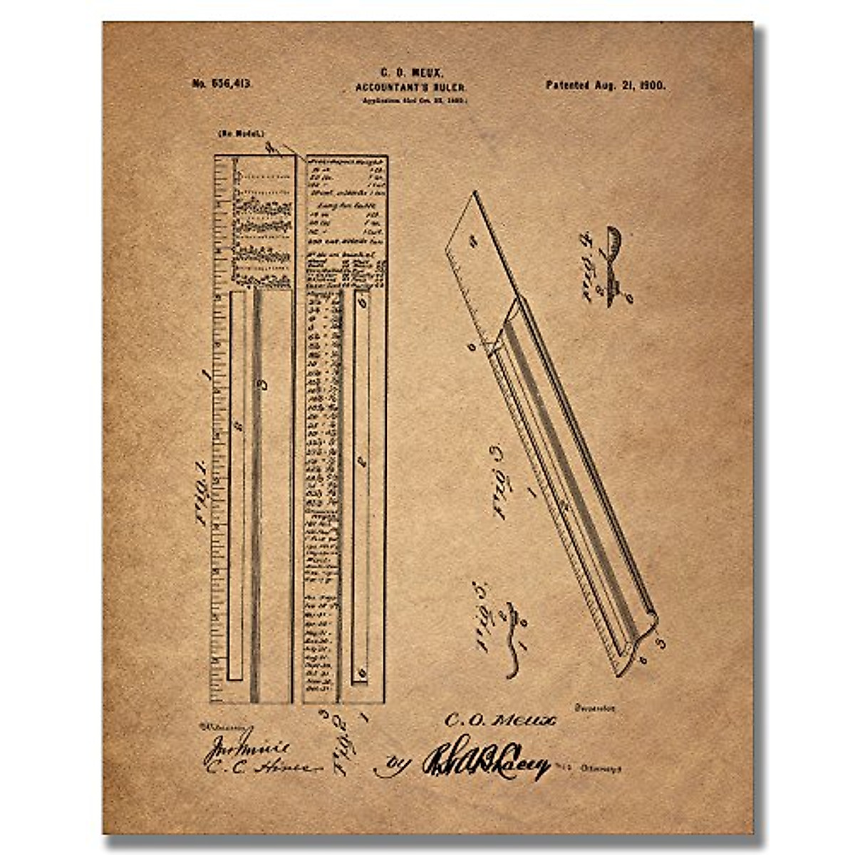 Accountant Patent Print - Set Of 4 Office Decor Photos - Bookkeeper Ledger