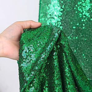 Green Sequin Backdrop 4 Panels 2FTx8FT Wedding Photo Backdrop Glitter Birthday Party Decorations Sparkle Background Drapes