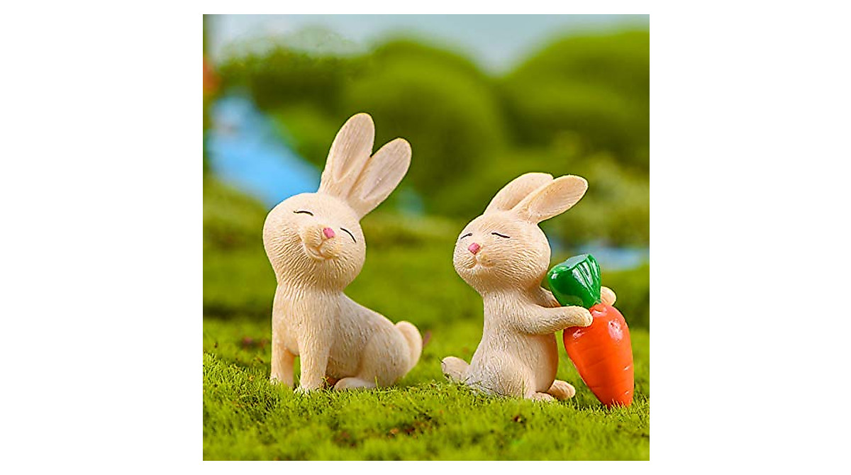 7 Pcs Rabbit Figurines Set - Perfect Kids' Gifts