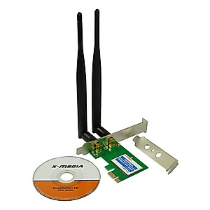 X-MEDIA XM-WN3800D 2.4GHz 300Mbps PCI-E Wireless PCI Express (PCIe) Card/WiFi Adapter for Desktop PC