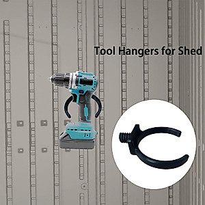 spansee Open Loop Hooks Compatible with Suncast Storage Sheds, Tool Hangers Compatible with Craftsman Shed, Garden Tool Organizer, 2 Pack