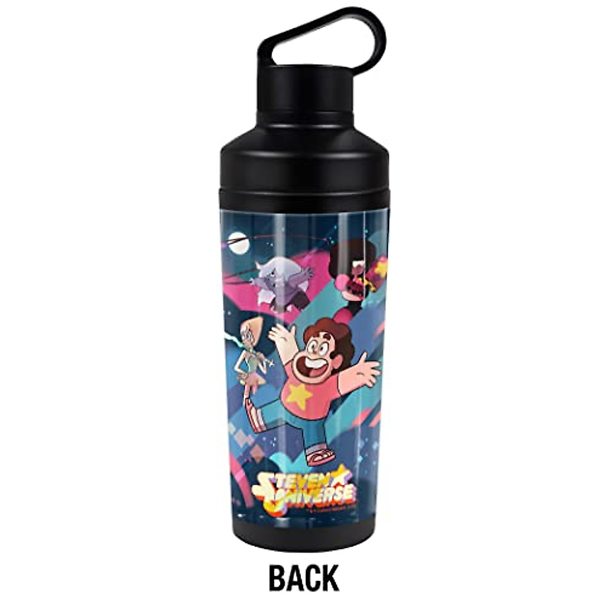 Steven Universe OFFICIAL Group Shot 18 oz Insulated Water Bottle, Leak Resistant, Vacuum Insulated Stainless Steel with 2-in-1 Loop Cap