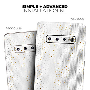 DesignSkinz Karamfila Yellow & Gray Floral V7 Protective Vinyl Decal Wrap Skin Cover Compatible with The Samsung Galaxy S20 (Screen Trim & Back Glass Skin)