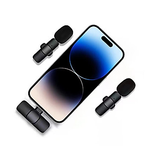 Z Innovations Wireless Lavalier Microphone, Dual Omnidirectional, Plug-and-Play, Compatible with iOS and Android, Ideal for Vlogging, Live Streaming, Interviewing, and Recording