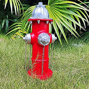 YLSMILE Fake Fire Hydrant for Dogs to Peed on, Dog Fire Hydrant Pee Post, 14.5" Backyard Decor Outdoor Statues Firefighter Gifts for Men (14.5")