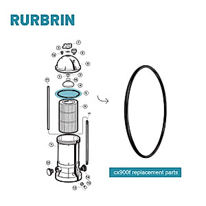 RURBRIN CX900F 0-240 Tank Lid O-Ring for Hayward Star-Clear Plus U9-228A C751 C900 C1200 C17502 Pool Cartridge Filter (2PCS)
