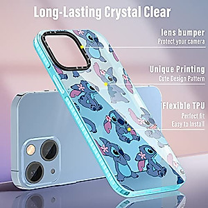 Coralogo for iPhone 13 Case Cute Cartoon Teen Girls Designed Cases Girly Character Unique Black Stih Phone Cover for iPhone 13 6.1 Inch