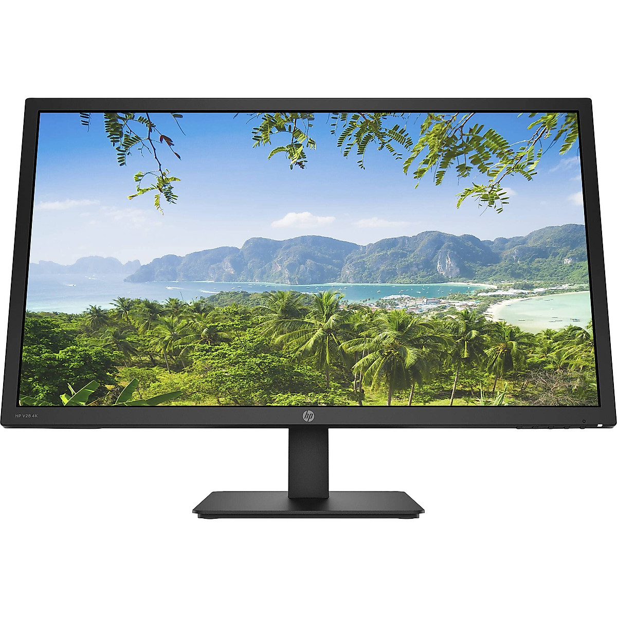 HP V28 4K Monitor - Computer Monitor with 28-inch Diagonal Display, 3840 x 2160 at 60 Hz, and 1ms Response Time - AMD Freesync Technology - Dual HDMI and DisplayPort - Low Blue Light - 8WH57AA#ABA