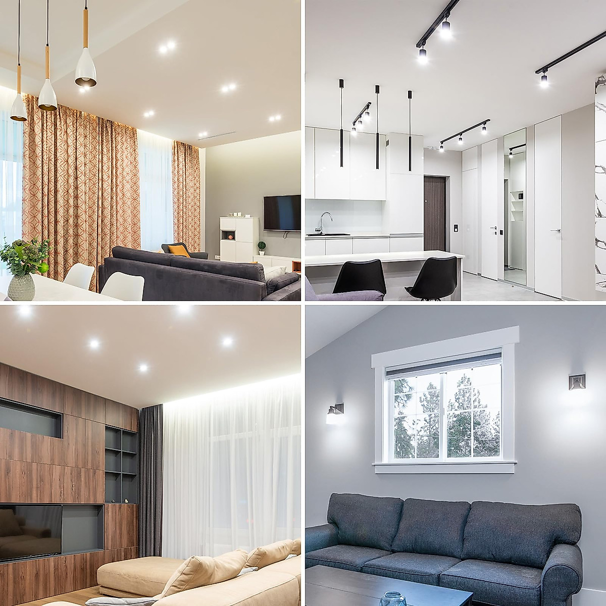 LISTOCASA GU10 LED Bulbs Dimmable, Light Bulb 6500K Daylight White, 630LM LED Spotlight Bulb 7W(50W Halogen Equivalent) Track Lighting Bulb for Kitchen, Range Hood, Bedroom, 6500K, 6-Pack