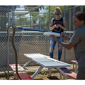 IC ICLOVER 52 Inch Aluminum Alloy Snake Tongs, Professional Standard All-in-One Reptile Grabber Rattle Snake Catcher Wide Jaw Handling Tool with Lock and Grip Handle