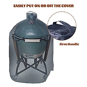 Cover for Extra Large for Big Green Egg,Weather Resistant Grill Cover fit Kamado Big Joe Accessories(34" L x 48" H,Grey)