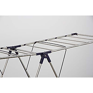 CUISINE TALENT EZHOME Large Foldaway Laundry Rack, Heavy Duty, Collapsible, Space-Saving Storage, Stainless Steel, Indoor/Outdoor