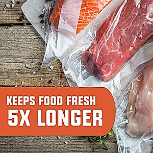 PrimalTek Pre-Cut Vacuum Sealer Bags – BPA-Free Vacuum Seal Bags, Microwave, Freezer and Boil Safe, Compatible with Most Vacuum Seal Machines (11” x 16”)