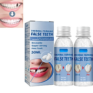 Tooth Repair Kit, Tooth Repair Granules, Nano-Molecule Teeth Filler Glue, Temporary Tooth Filling Kit for Temporary Restoration of Missing & Broken Teeth (2PC)