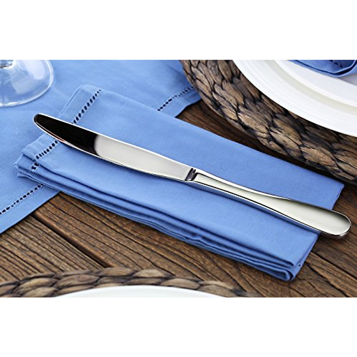 Artaste 59335 Rain 18/10 Stainless Steel Dinner Knife, 9.15-Inch, Set of 12, Silver