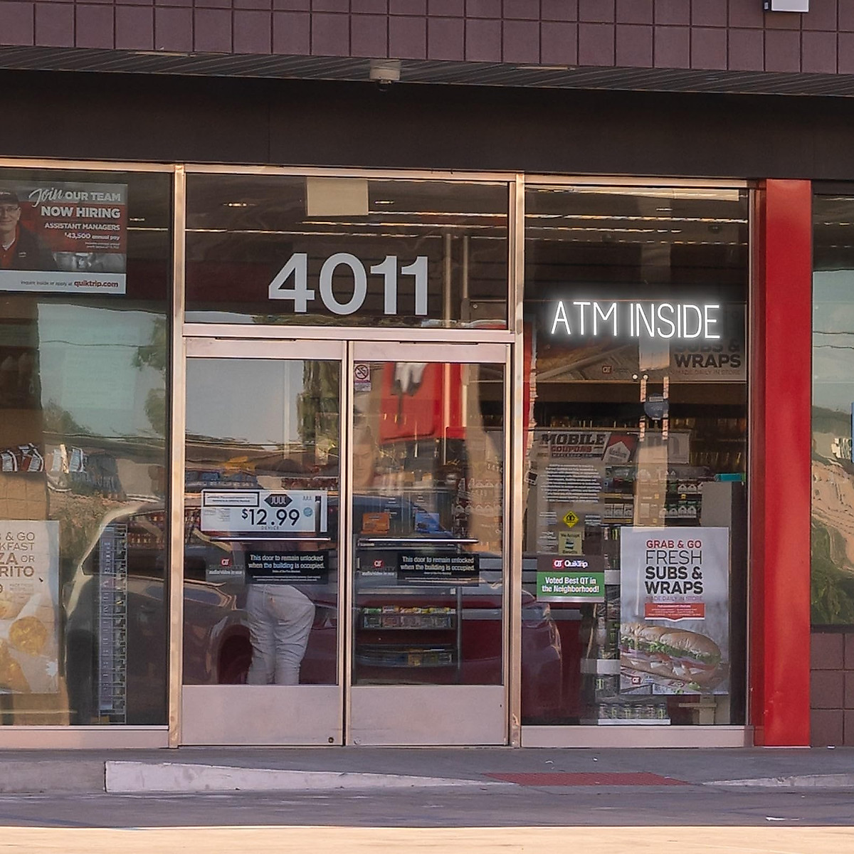 SpellBrite ATM INSIDE Sign for Business | ATM & EBT-Related Signs with Neon Look, Red LED Light | 33.2" x 6.3"