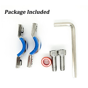 DockMoor Fix Sinking Office Chair Upgrade 304 Stainless Steel with Hexagon Wrench Adjustable Height Chair Saver kit with Leather Pads