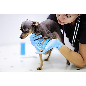 ASAP Blue Nitrile Powder Free Examination Gloves, Disposable, 4 mil, Medical, Food Safe, Tattoo, Cooking, Cleaning, Car – Medium, Pack of 100