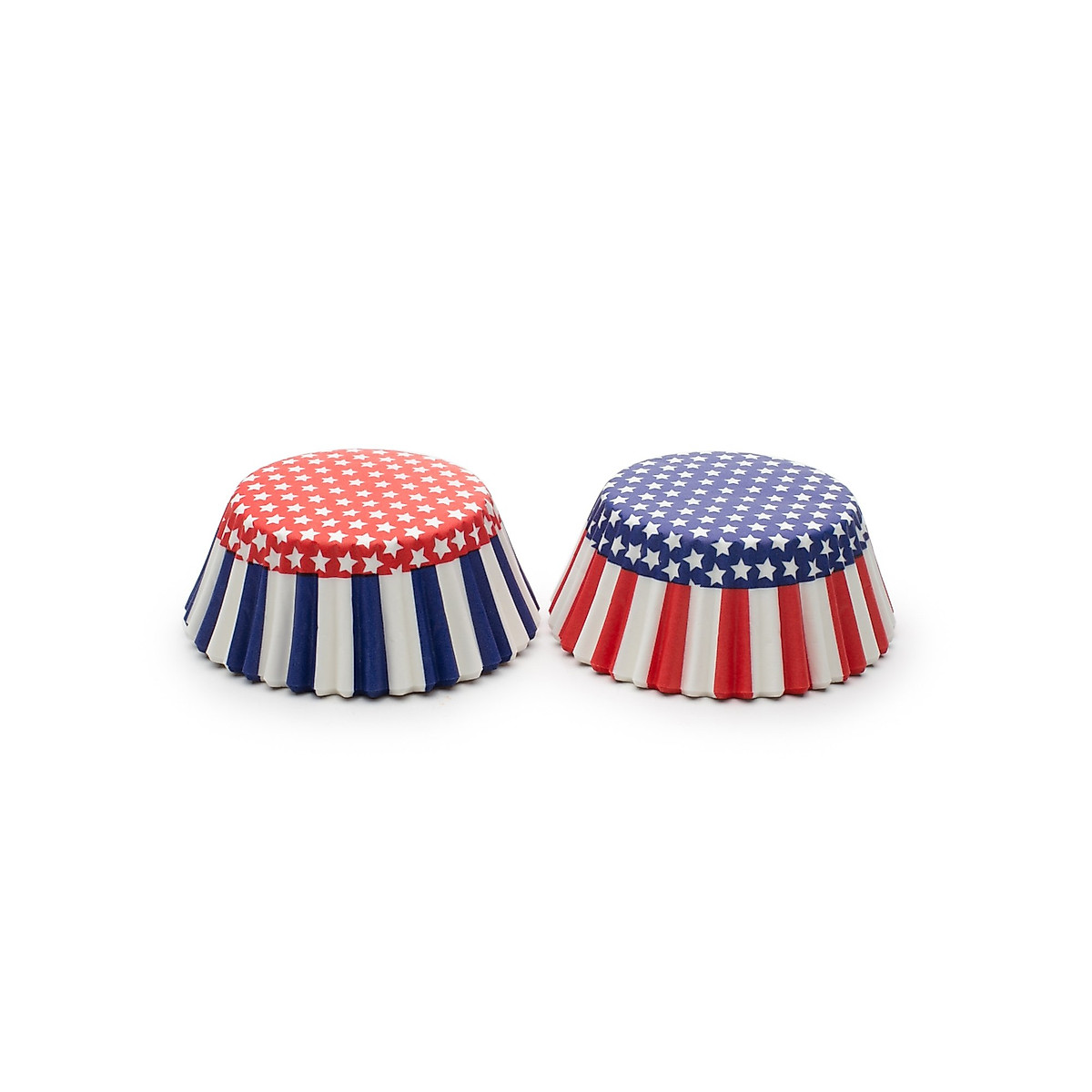 Fox Run Patriotic Bake Cup Set, 3 x 3 x 1.25 inches, Multicolored