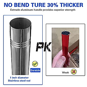 60 inch Adjustable Garden Rake Leaf, Collect Loose Debris Among Delicate Plants, Lawns and Yards, Expandable Head from 15inch to 72 inch. Ideal Garden Rake Tools