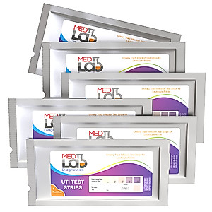 UTI Urine Test Strips(Pack of 6) Individually Wrapped Urinary Tract Infection UTI Test Kit for Women, Men, Kids Cats and Dogs