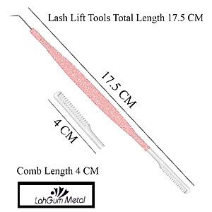 Separation Eye lash Separator Tool Lash Lift Tools and Tint Kit Professional Lifting - Lashes Separater Perm Extension Separating Comb Tinting Lifter Eyelashes Seperator Supplies Steel Pink Shine