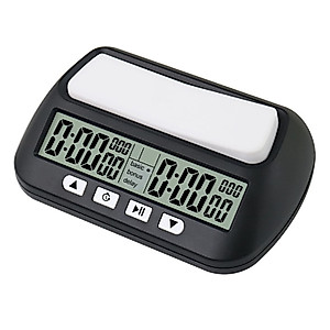 HEEPDD Chess Clock Digital Chess Timer, Portable Digital Chess Clock Game Timer with Basic Bonus Delay Alarm Function for Board Games
