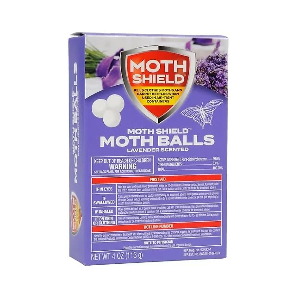 Moth Balls for Rodents Carpet Beetles - Pantry Moth Traps - Kills Clothes Moth Repellent Closet Clothes Protector Indoor - Lavender 2pack