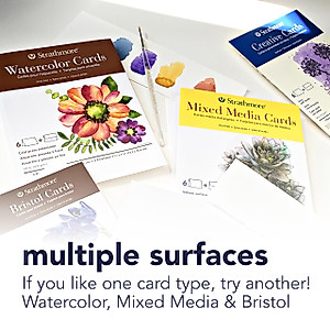 Strathmore Creative Cards, Ivory with Deckle Edge, 5x6.875 inches, 100 Pack, Envelopes Included - Blank Greeting Cards for Weddings, Events, Birthdays