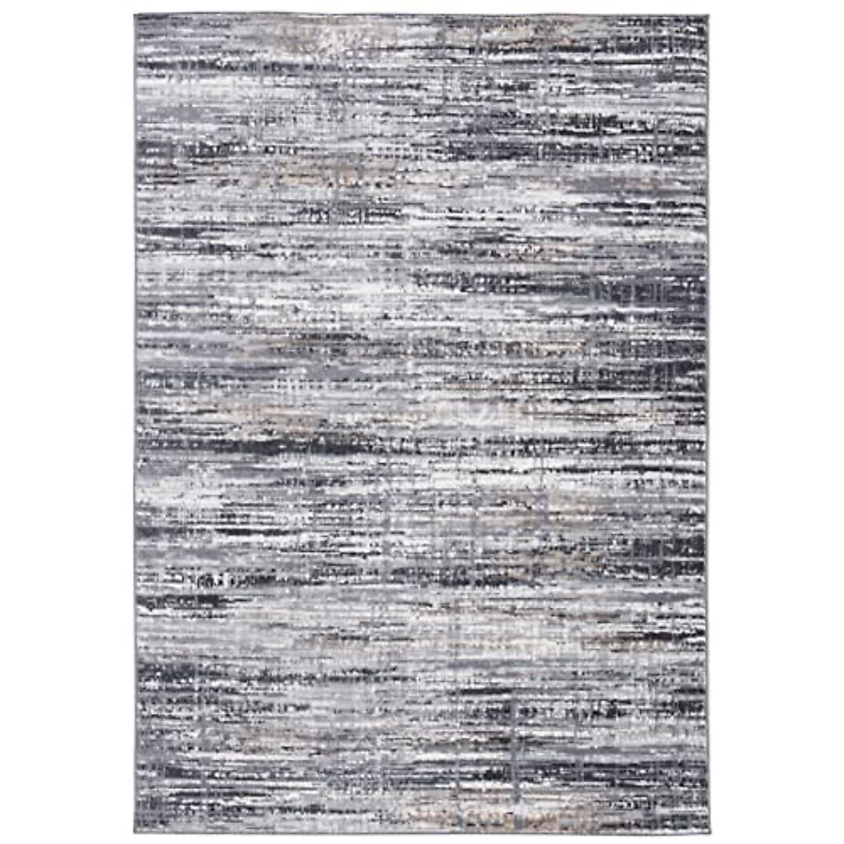 SAFAVIEH Shivan Collection 8' x 10' Light Grey/Dark Grey SHV191F Modern Abstract Distressed Non-Shedding Living Room Dining Bedroom Area Rug