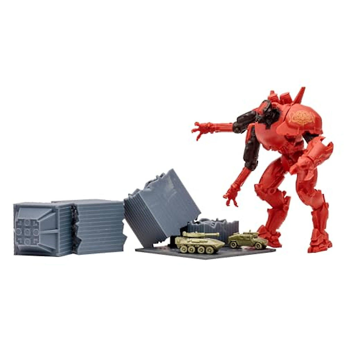 Pacific Rim McFarlane Toys Crimson Typhoon (Jaeger) 4" Scale Figure Playset with Comic