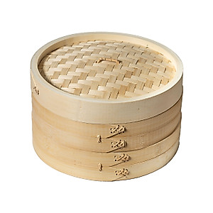 Joyce Chen Steamer, Bamboo, Tan