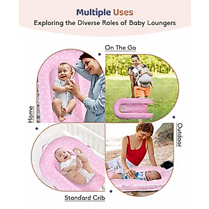 Newborn Lounger Cover for DockATot Deluxe | Cover Replacement Only for Baby Nest | 100% Cotton | Includes “Hello World” Sign (Pastel Geometry) | The Cover is not Created by Dockatot