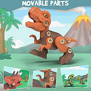 Batlofty Dinosaur Toys for 3 4 5 6 7 Year Old, Take Apart Dinosaur Toys with Electric Drill, STEM Construction Educational Toys with Skeleton, Birthday Christmas Easter Gift for Boys Girls