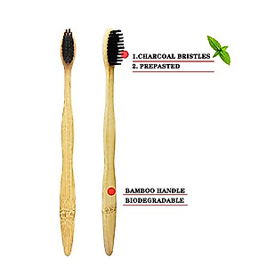 N-amboo Bamboo Toothbrush Prepasted Disposable Toothbrsuh Soft Bristles Prepasted Toothbrush,Disposable Toothbrsuh (72 Pieces)