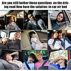 FBSPORT Bed Car Mattress Camping Mattress for Car Sleeping Bed Travel Inflatable Mattress Air Bed for Car Universal SUV Extended Air Couch with Two Air Pillows