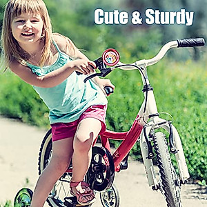 Akkya Bike Bicycle Bell Horn for Kids Adults Cute Kawaii Princess Cycling Handlebars Knee Scooter Accessories for Women Girls Electric Mountain Bike Ring Bell Biking Bicicle Accessories Loud (Pink)