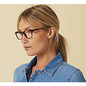 Peepers by PeeperSpecs Women's Nature Walk Soft Square Reading Glasses, Tortoise/Aqua, 49 + 1.5