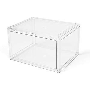 Shoe Display Case, Stackable Plastic Sneaker Box Container, Shoe Box, Clear Plastic Stackable, Clear Shoe Organizer for Closet, Clear Shoe Boxes