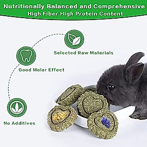 FIPASEN Rabbit Chew Toys for Teeth, 18PCS Natural Timothy Hay Chew Toy, Improve Dental Health for Bunny/ Chinchilla/ Guinea Pig/ Hamsters/ Holland Lop, Small Rodent Pet Molar Teeth Treats Toys
