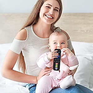 Fu Store 3 Pack Silicone Teething Toys for Infant Toddlers Remote Control Shape Teethers for Babies Chew Toys, Relief Soothe Babies Gums Set, BPA Free Freezable Dishwasher and Refrigerator Safe