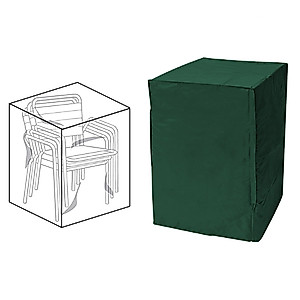 LONONE Outdoor Stackable Patio Furniture Seat Cover, Patio Waterproof and Dustproof Chair Cover, Durable Furniture Chair Cover,Green