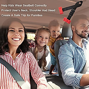 JAPARA Kids Seat Belt Adjuster, Car Seatbelt Adjuster with Clip and Position Belt Strap for Kids, Protect Shoulder and Neck Seat Belt Adjuster for Kids/Short Adults