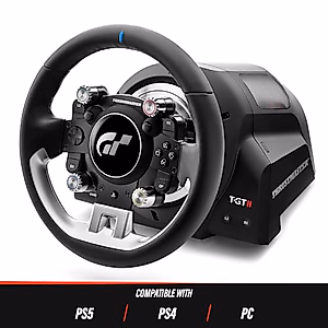 ThrustMaster T-GT II Pack - Wheelbase and Steering Wheel - Officially licensed for both PlayStation 5 and Gran Turismo - PS5 / PS4 /PC