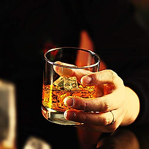 Rock Style Old Fashioned Whiskey Glasses 11 Ounce, Short Glasses For Camping/Party,Set Of 6