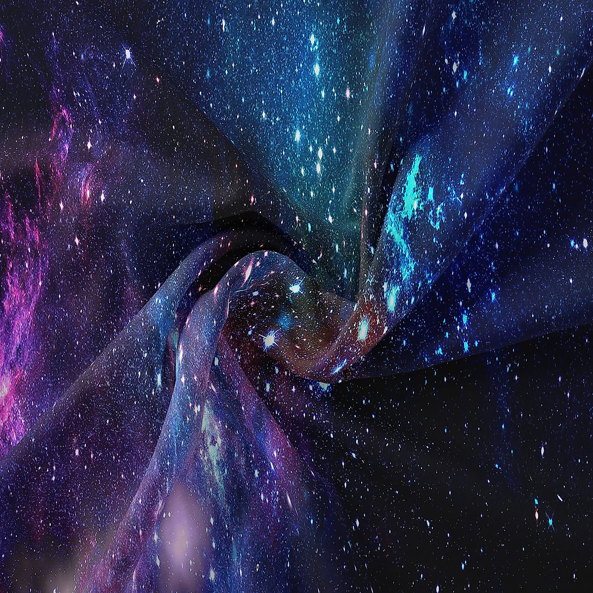 Tailor Shop Galaxy Comforter Set Universe Outer Space Blue and Purple Starry Sky Night Pattern Bedding Set for Girls Boys Kids Full Size with 1 Comforter 2 Pillowcases……