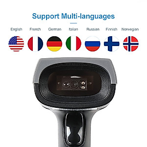 BizPal Wired 1D & 2D Barcode Scanner, Wide-Angle Lens Easy Coverage, Fast Scanning, Ergonomic Handle, Anti-Shock, Suitable for Store, Restaurant, Pharmacy, Clothing Industry, Plug and Play BSC-2000